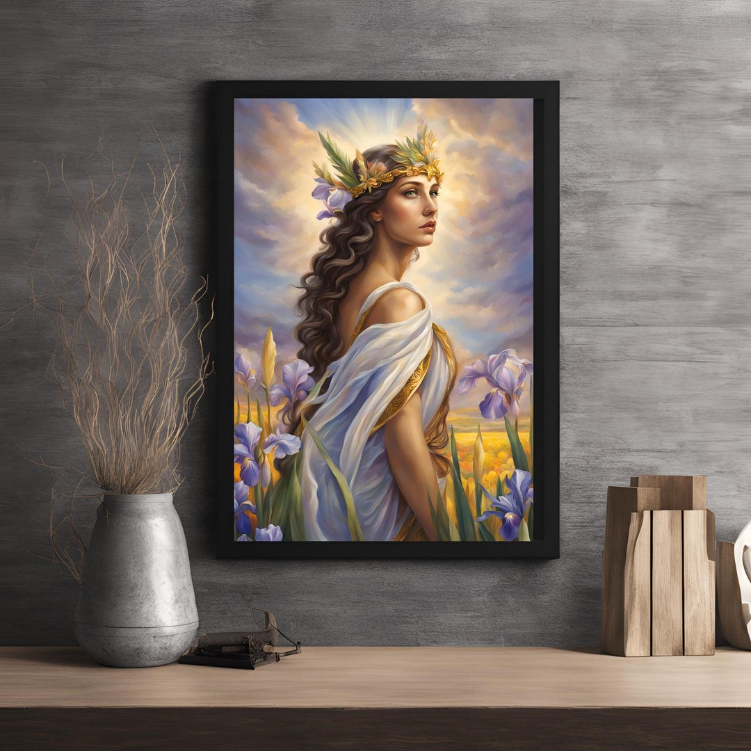 Greek Goddess Iris Digital Art, Ancient Greek Poster, Mythology Wall ...
