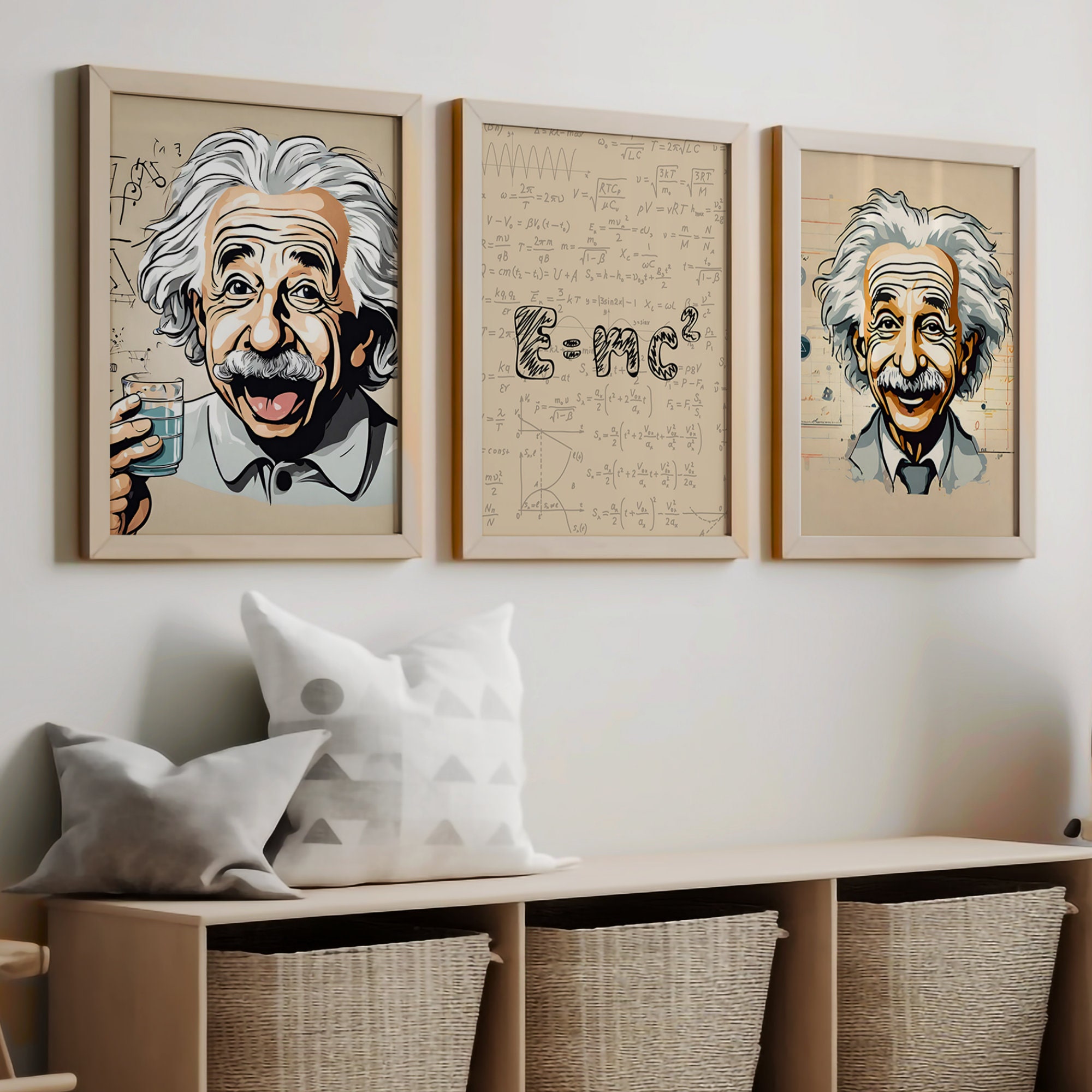 Einstein Poster Set Physics Classroom Decor, Teacher Gift Idea ...