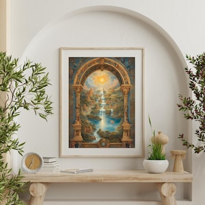 Vintage Valhalla Digital Poster, Viking Wall Art, Norse Mythology Art ...