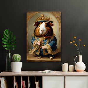 Victorian Guinea Pig Digital Poster, Guinea Pig Wall Art, Regal Animal ...