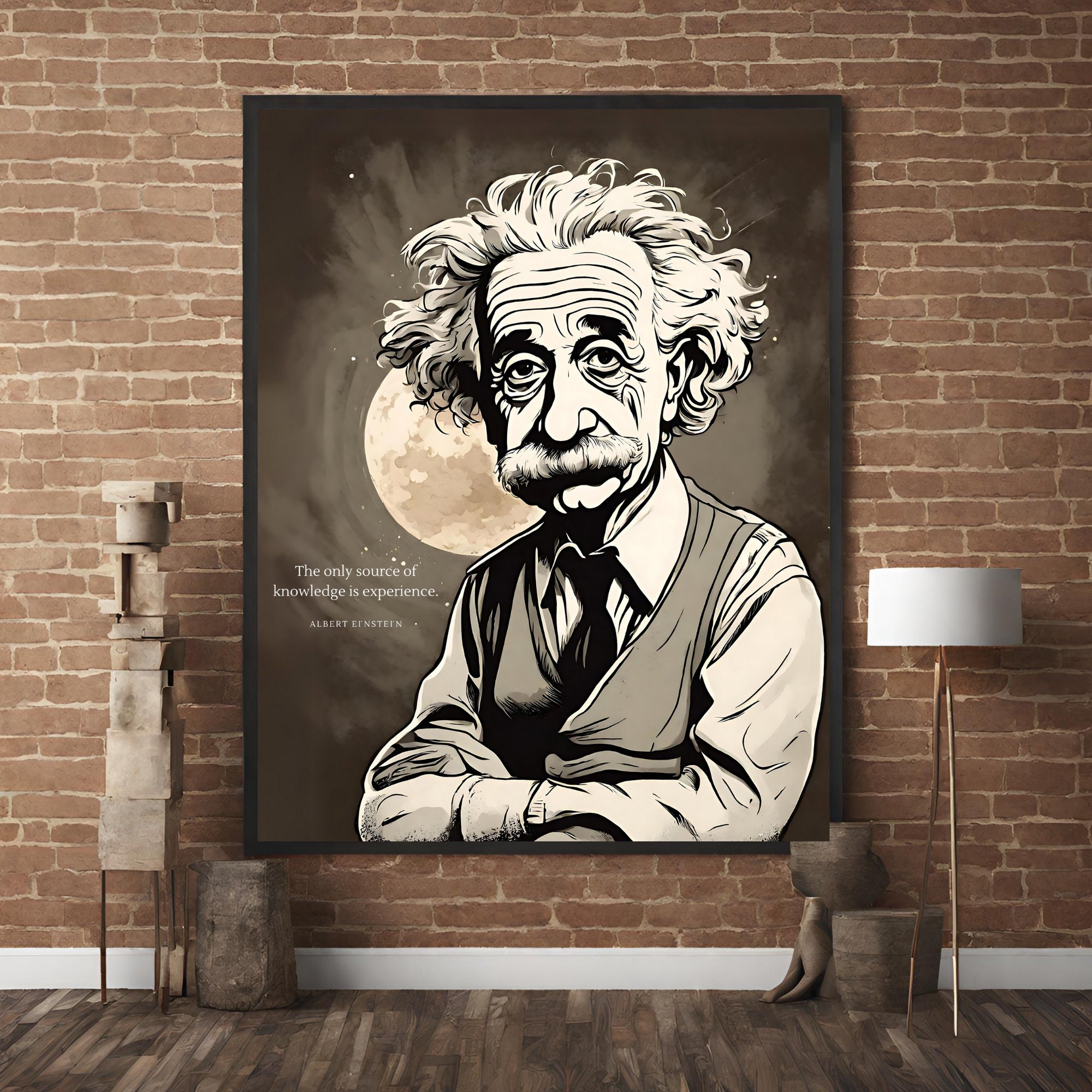 Einstein Quote Vintage Poster, Albert Einstein Famous Quotes, Albert ...