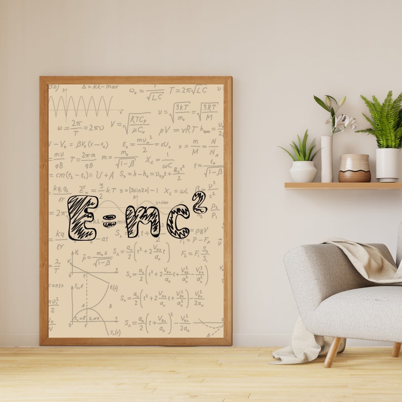 Einstein Poster Set Physics Classroom Decor, Teacher Gift Idea ...
