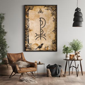 Viking Protection Sigils Digital Poster, Pagan Sigil Art, Sacred Norse ...