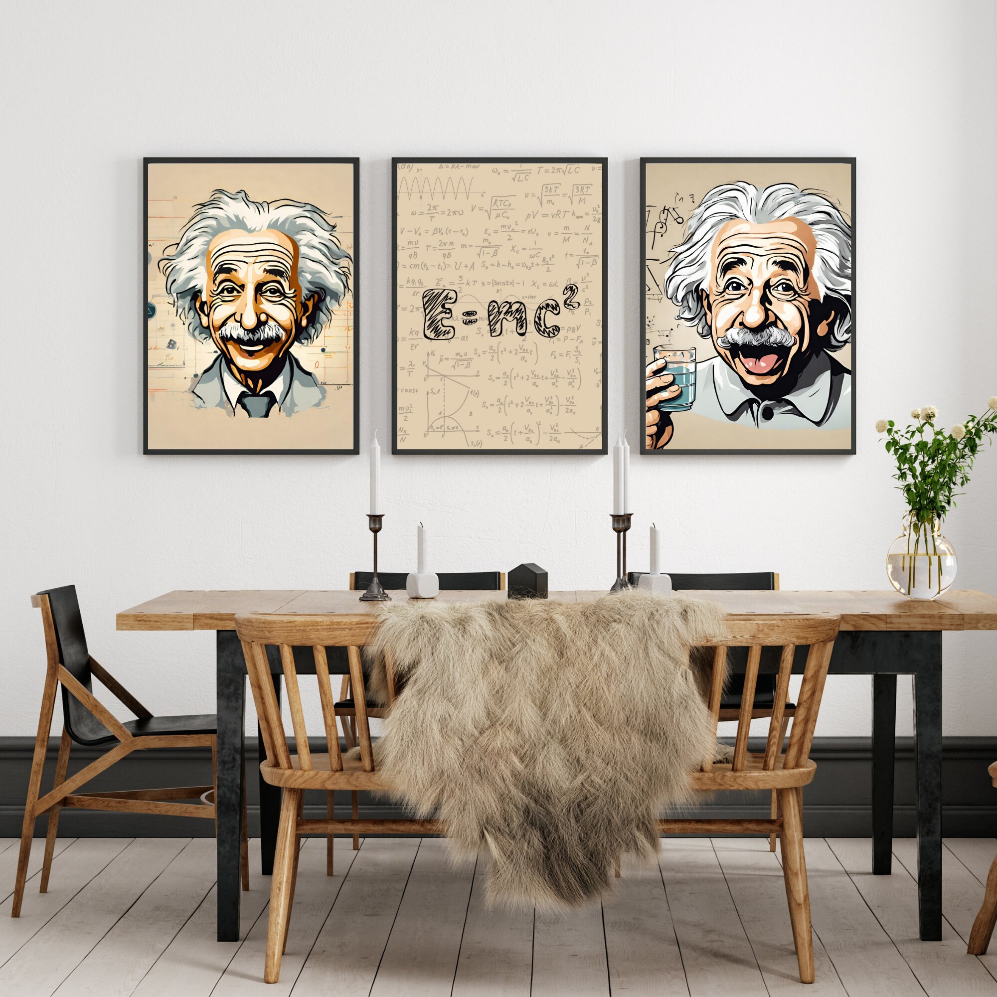 Einstein Poster Set Physics Classroom Decor, Teacher Gift Idea ...