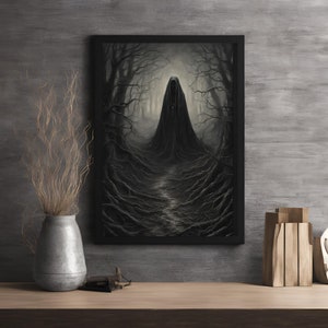 The Shadow Digital Poster, Gothic Wall Decor, Dark Souls Poster, Scary ...