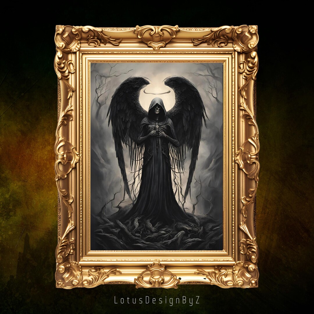Archangel Azrael Art Print,azrael Wall Art, Azrael Art Print, Azrael ...