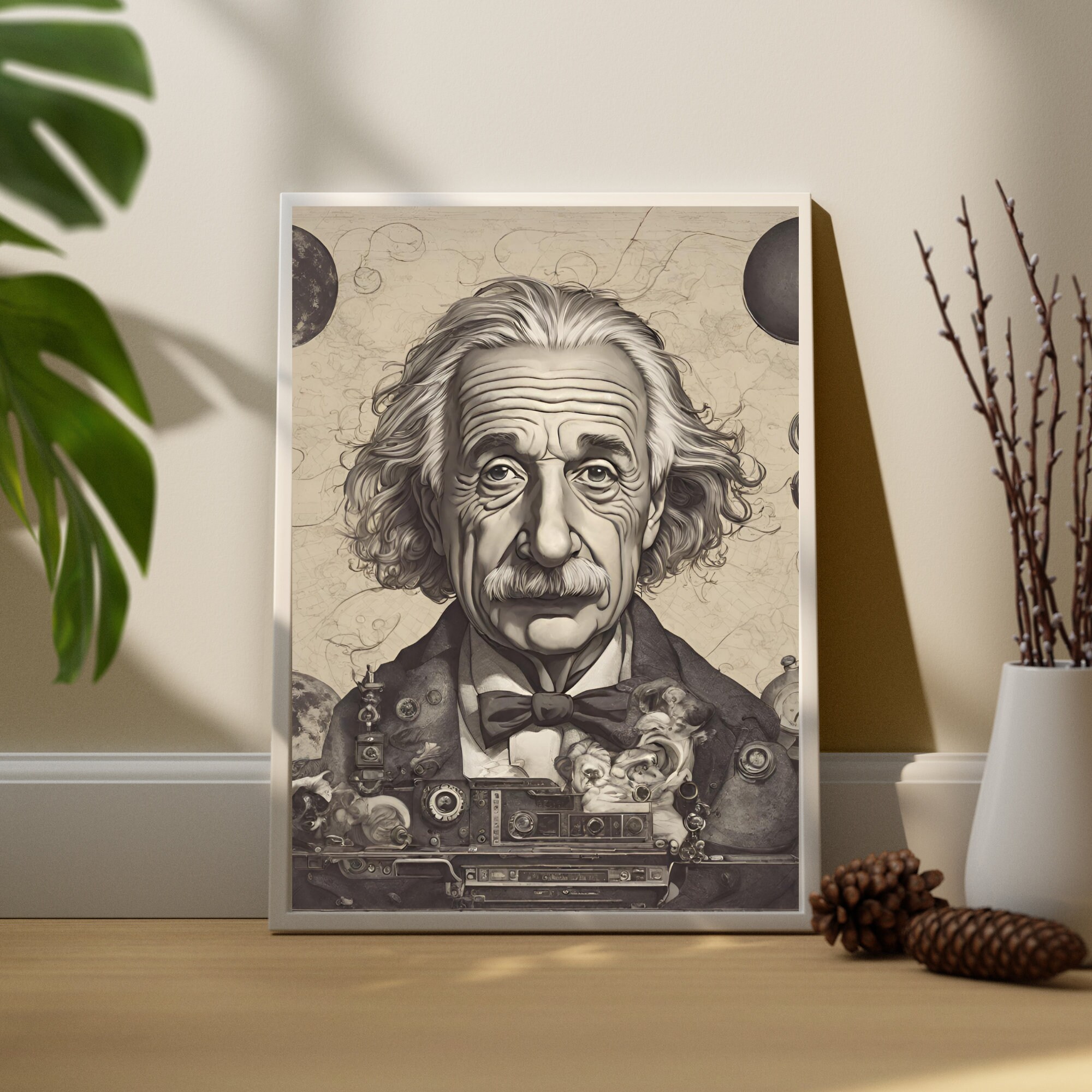 Albert EINSTEIN Portrait & Quote Poster Set Vintage Digital Download ...