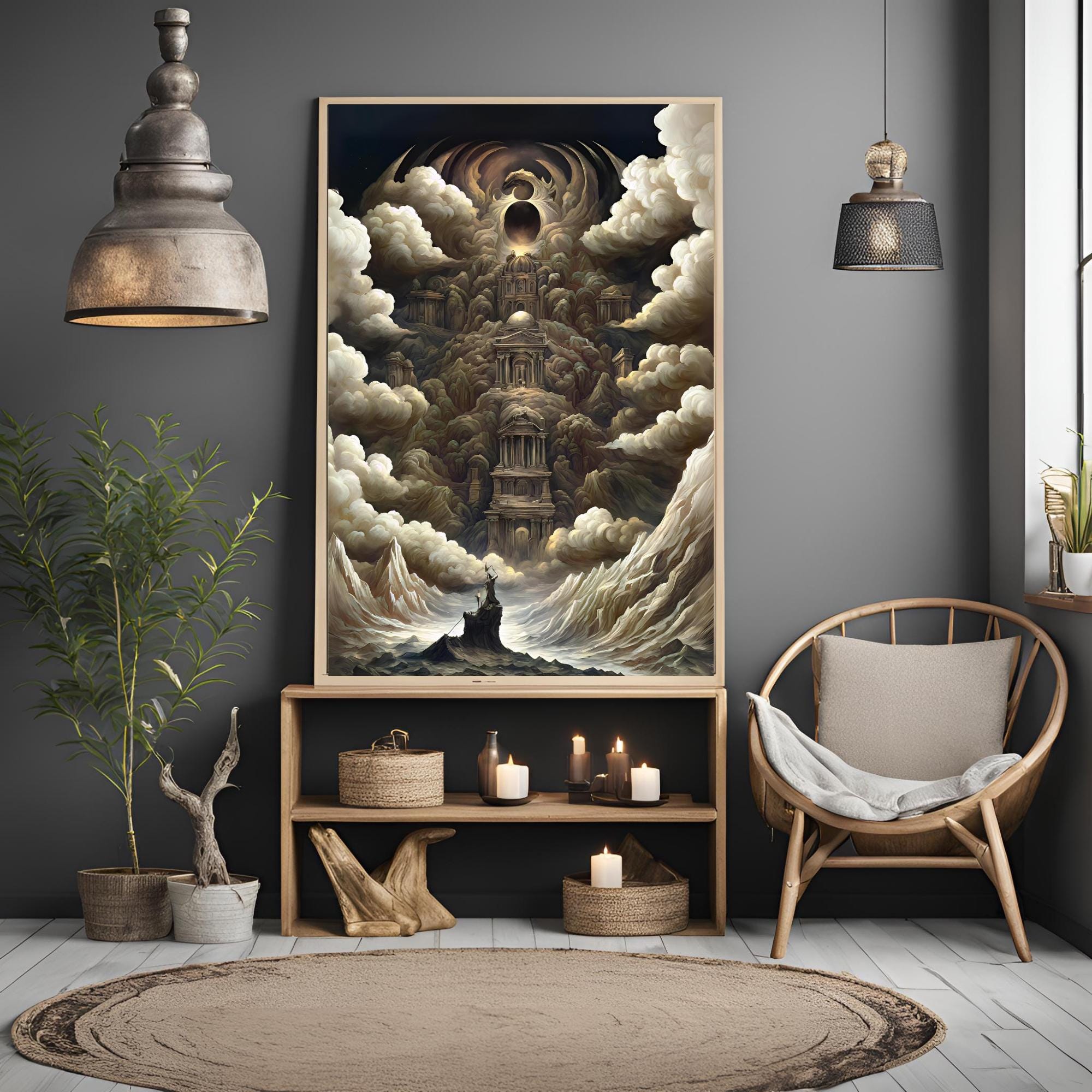 Olympus Tartarus Poster, Greek Mythology Art, Ancient God's Decor ...