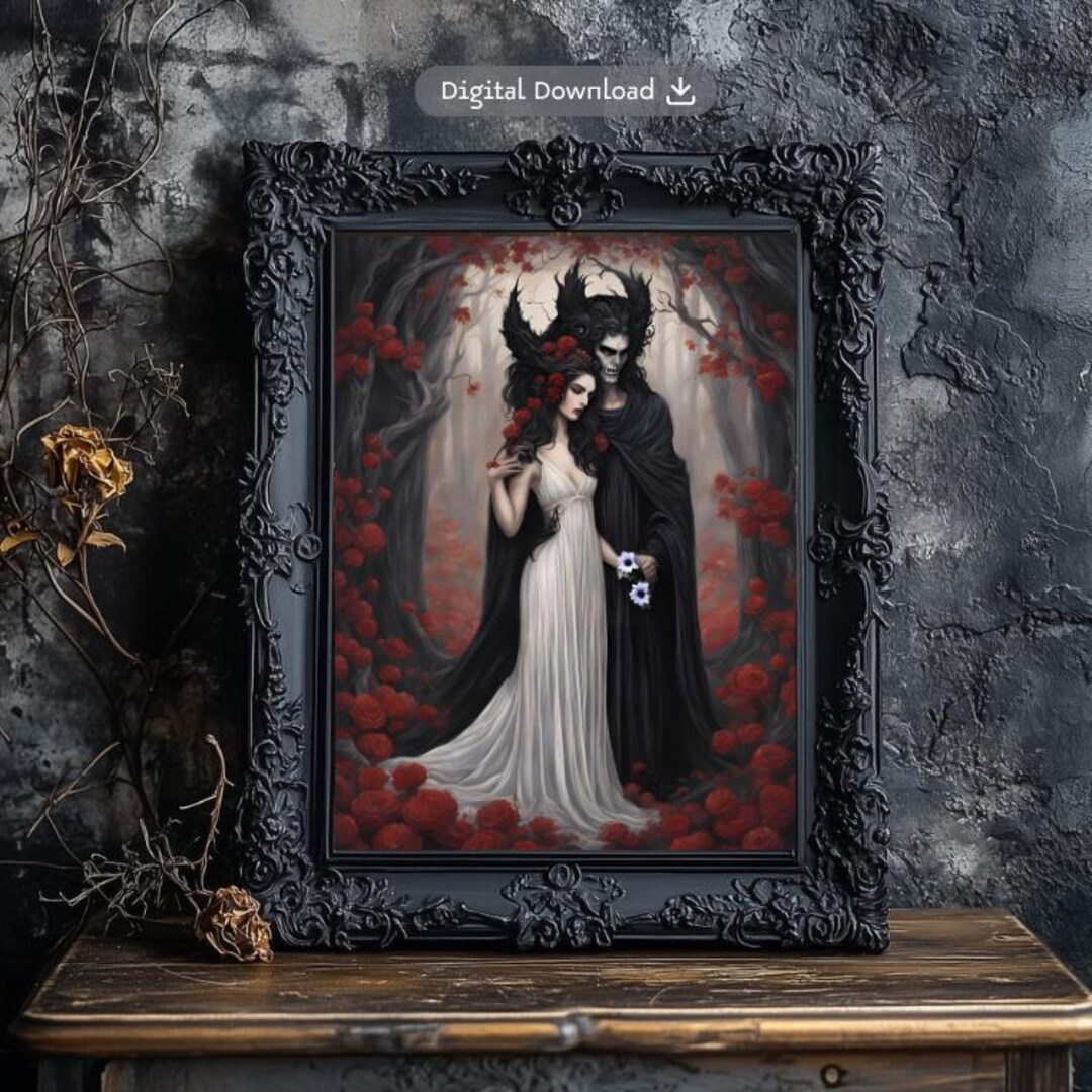 Hades and Persephone Gothic Romance Art Print (digital Download) - Etsy UK