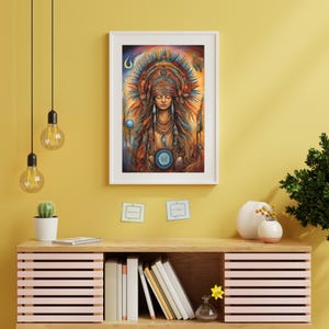 SHAMAN Poster, Ayahuasca Ritual Art, Printed Poster of Spiritual Jungle ...