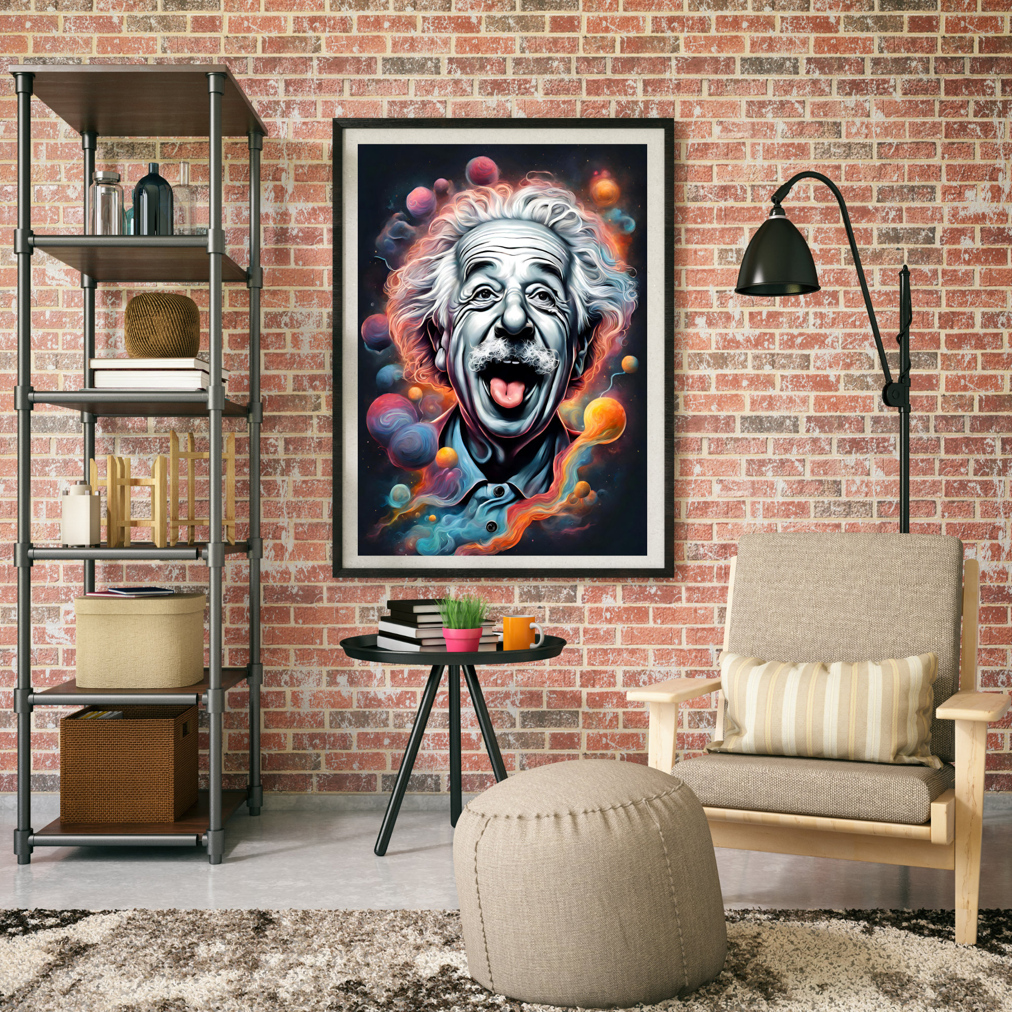 Albert Einstein Surreal Art, Einstein Print, Einstein Decor, Einstein ...