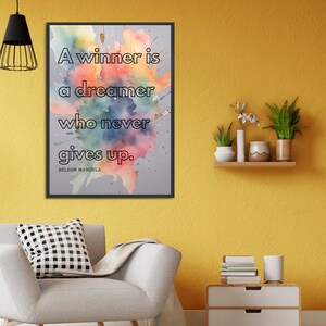 Nelson Mandela Quote Poster, Nelson Mandela Art, Nelson Mandela ...