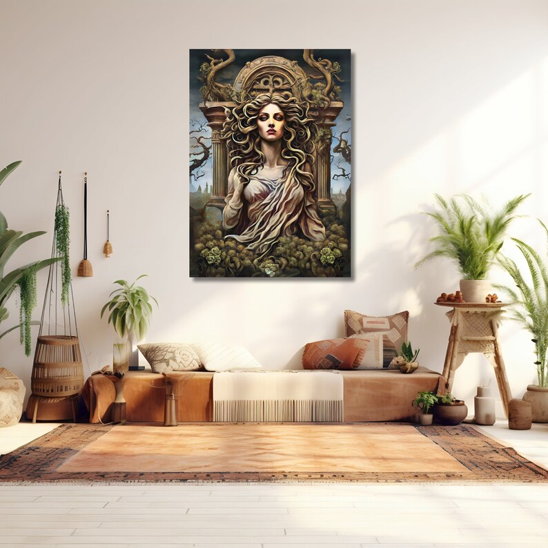 MEDUSA Wall Art, Medusa Greek Goddess Art, Greek Mythology Art , Fantasy Art, Medusa Poster ...