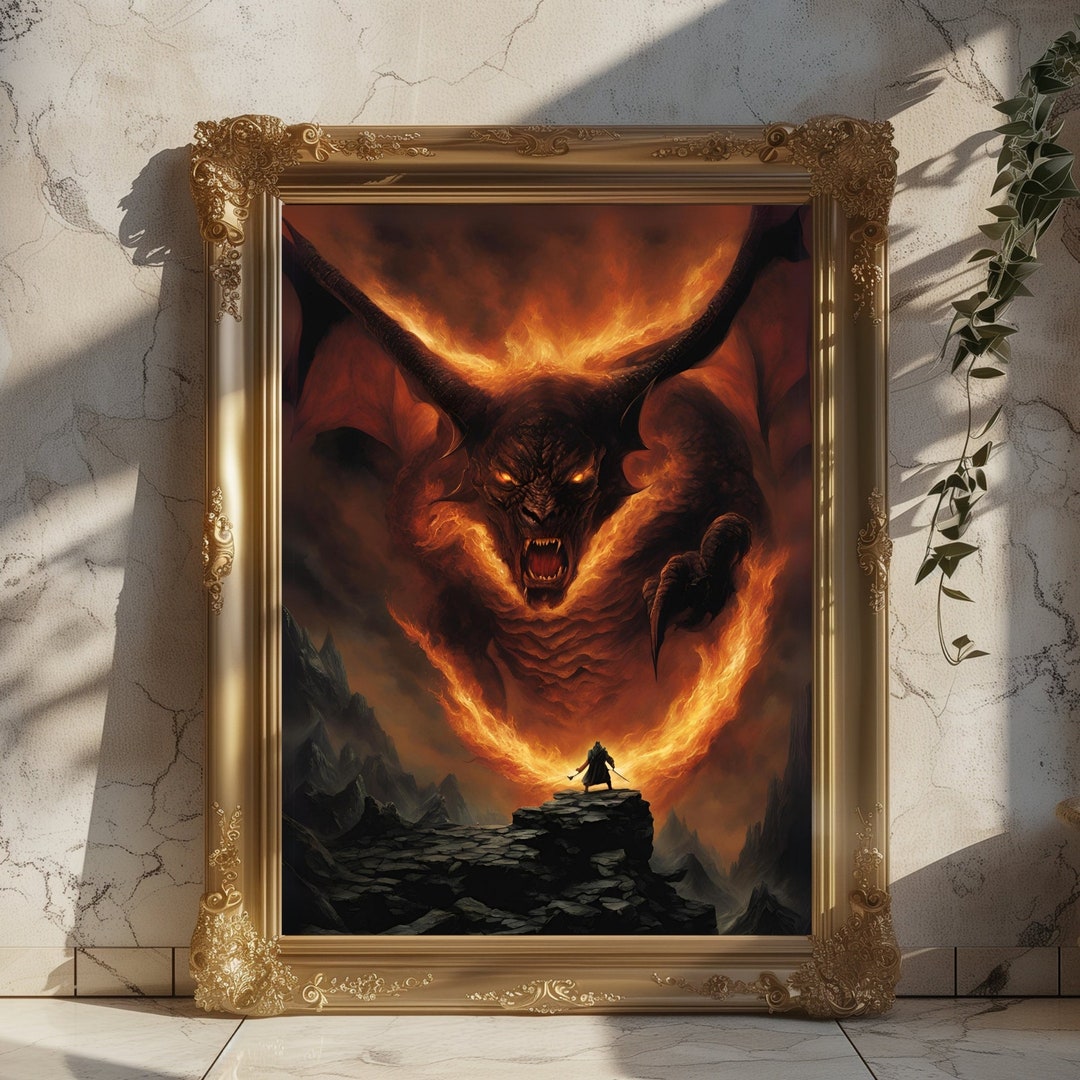 BALROG DIGITAL Art, the Lord of the Rings Wall Art, Digital Download ...