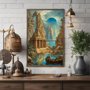 Lemuria & Mu Poster | Lost Continent of the Pacific | Esoteric Art ...