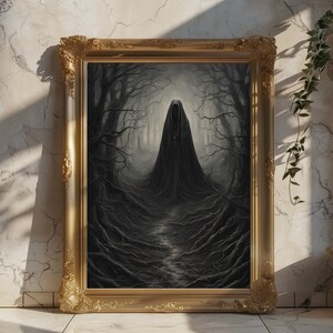 The Shadow Digital Poster, Gothic Wall Decor, Dark Souls Poster, Scary ...