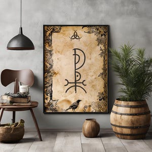 Viking Protection Sigils Digital Poster, Pagan Sigil Art, Sacred Norse ...
