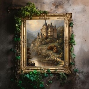 Victorian Gothic Castle, Medieval Style Wall Art, Victorian Decor ...