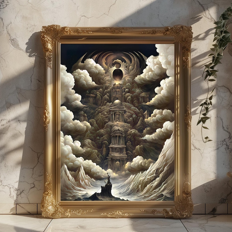 Olympus Tartarus Poster, Greek Mythology Art, Ancient God's Decor ...