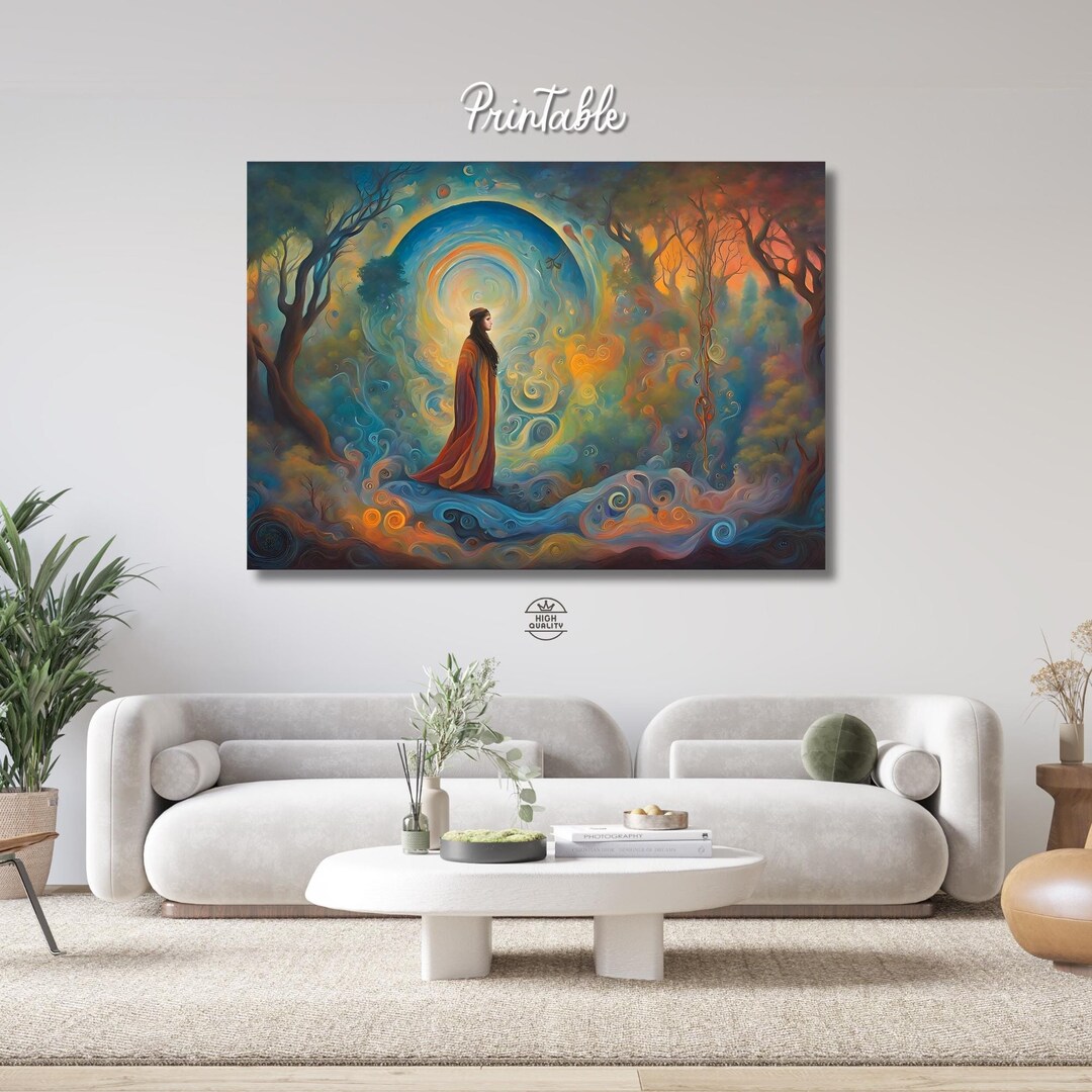 Shaman Visionary Digital Poster, Shamanic Journey Art, Spiritual Decor ...