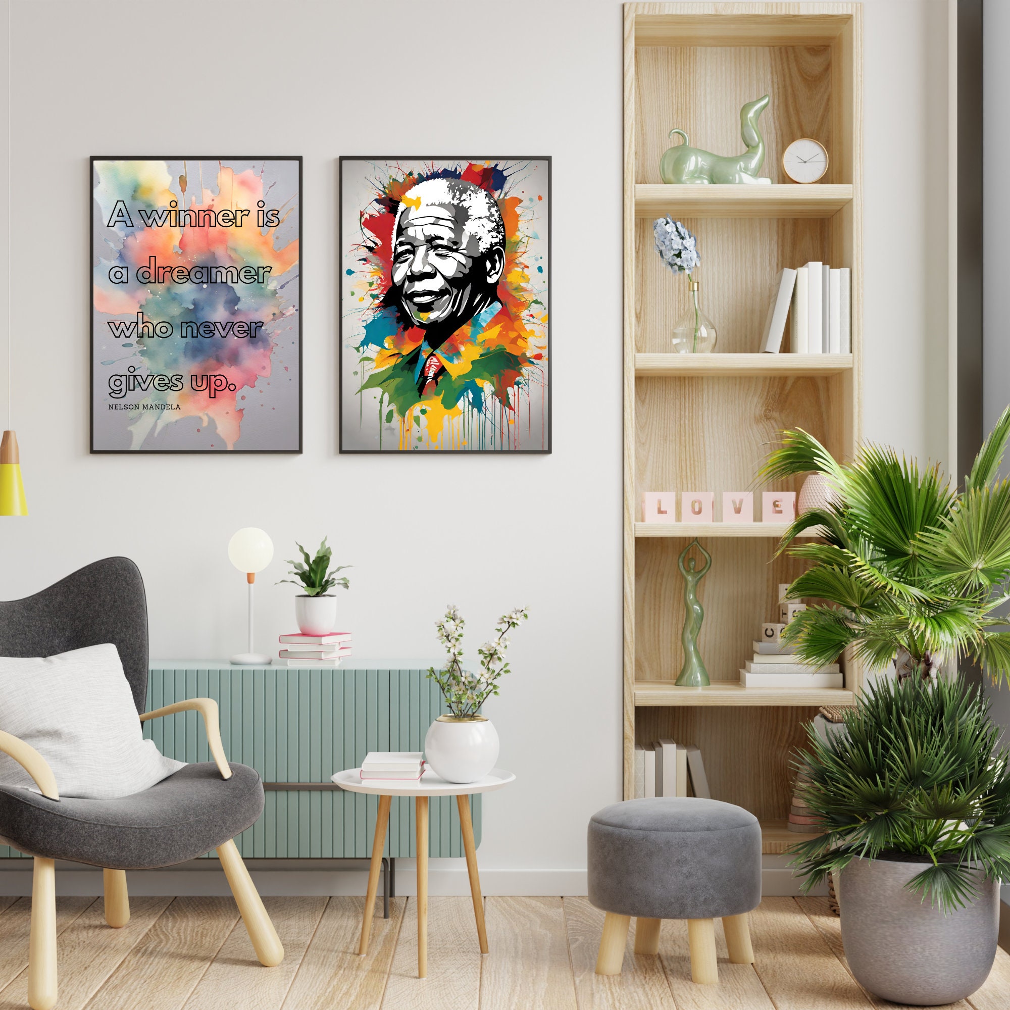 Nelson Mandela Quote Digital Poster, Nelson Mandela Art, Nelson Mandela ...