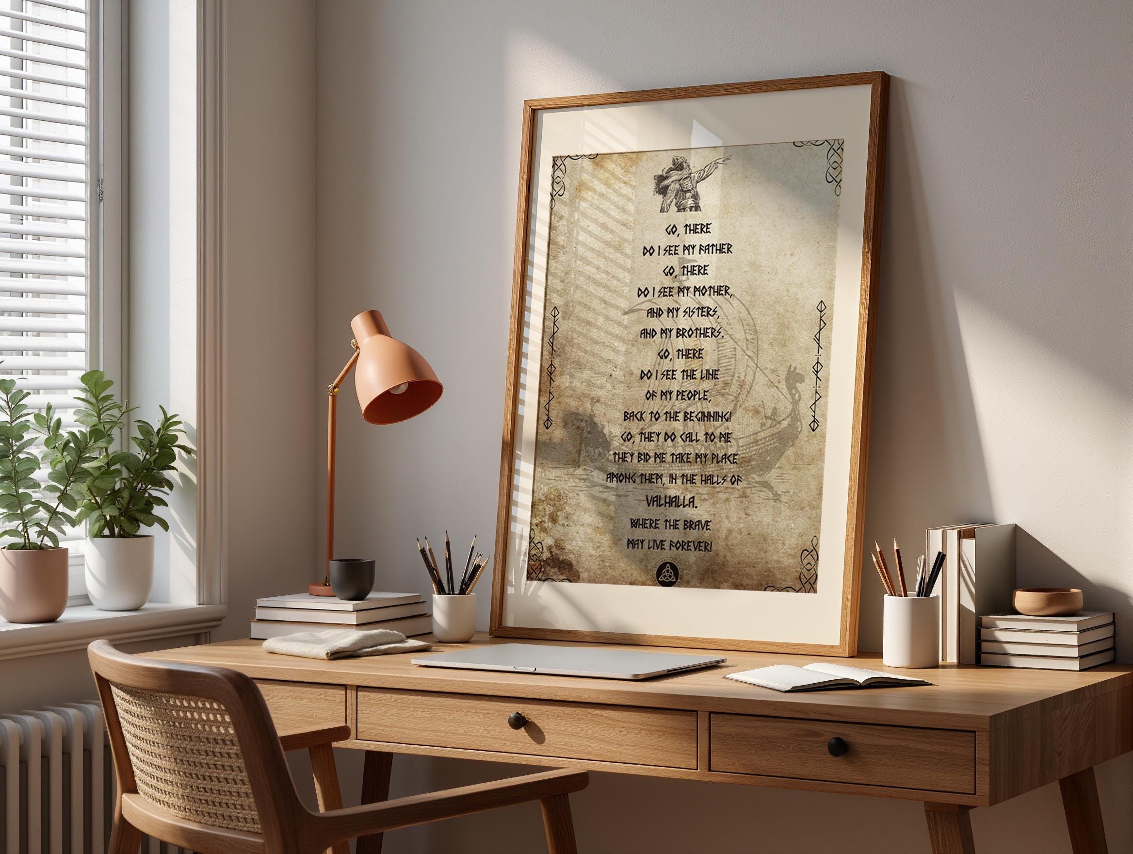 Viking Code Wall Art, Norse Warrior Poster, Viking Prayer Print ...
