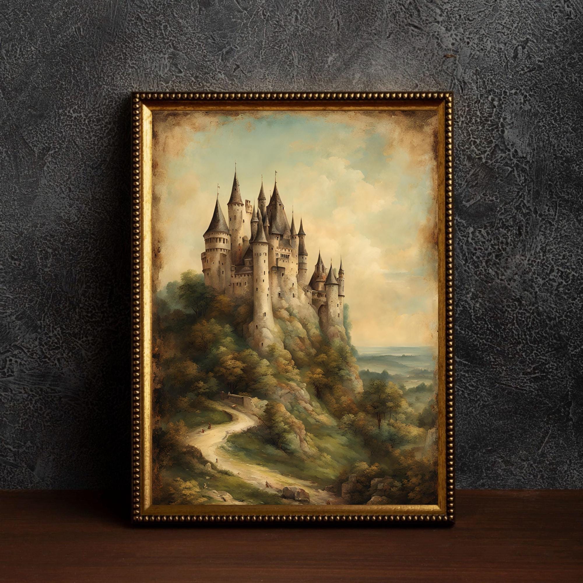 Victorian Gothic Castle Art Print: Renaissance Wall Decor (digital ...