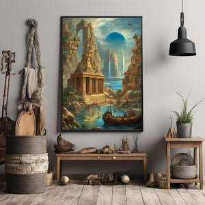 Lemuria & Mu Poster | Lost Continent of the Pacific | Esoteric Art ...