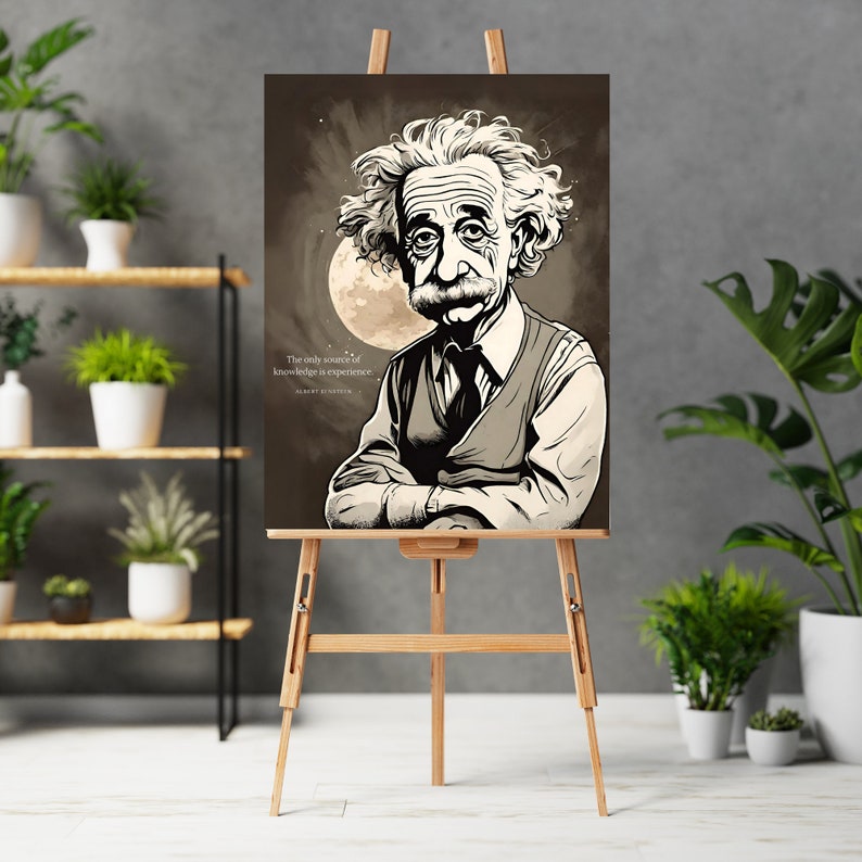 Einstein Quote Vintage Poster, Albert Einstein Famous Quotes, Albert ...