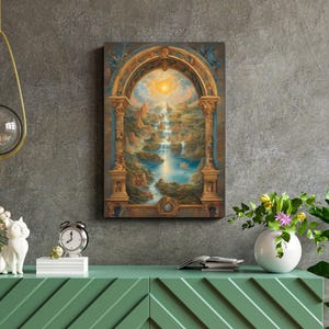 Vintage Valhalla Digital Poster, Viking Wall Art, Norse Mythology Art ...