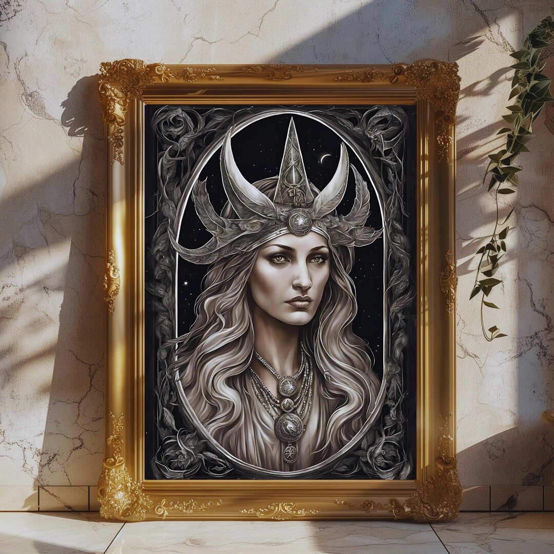 Hekate Goddess of Witchcraft Poster, Hekate Wall Art, Dark Art, Gothic ...