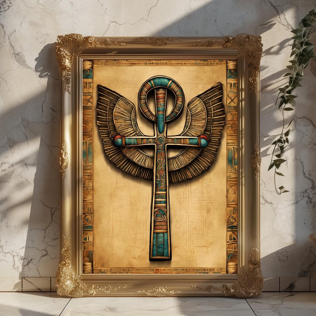 Ankh Wall Art Print, Egyptian Ankh Digital Poster, Egyptian ...