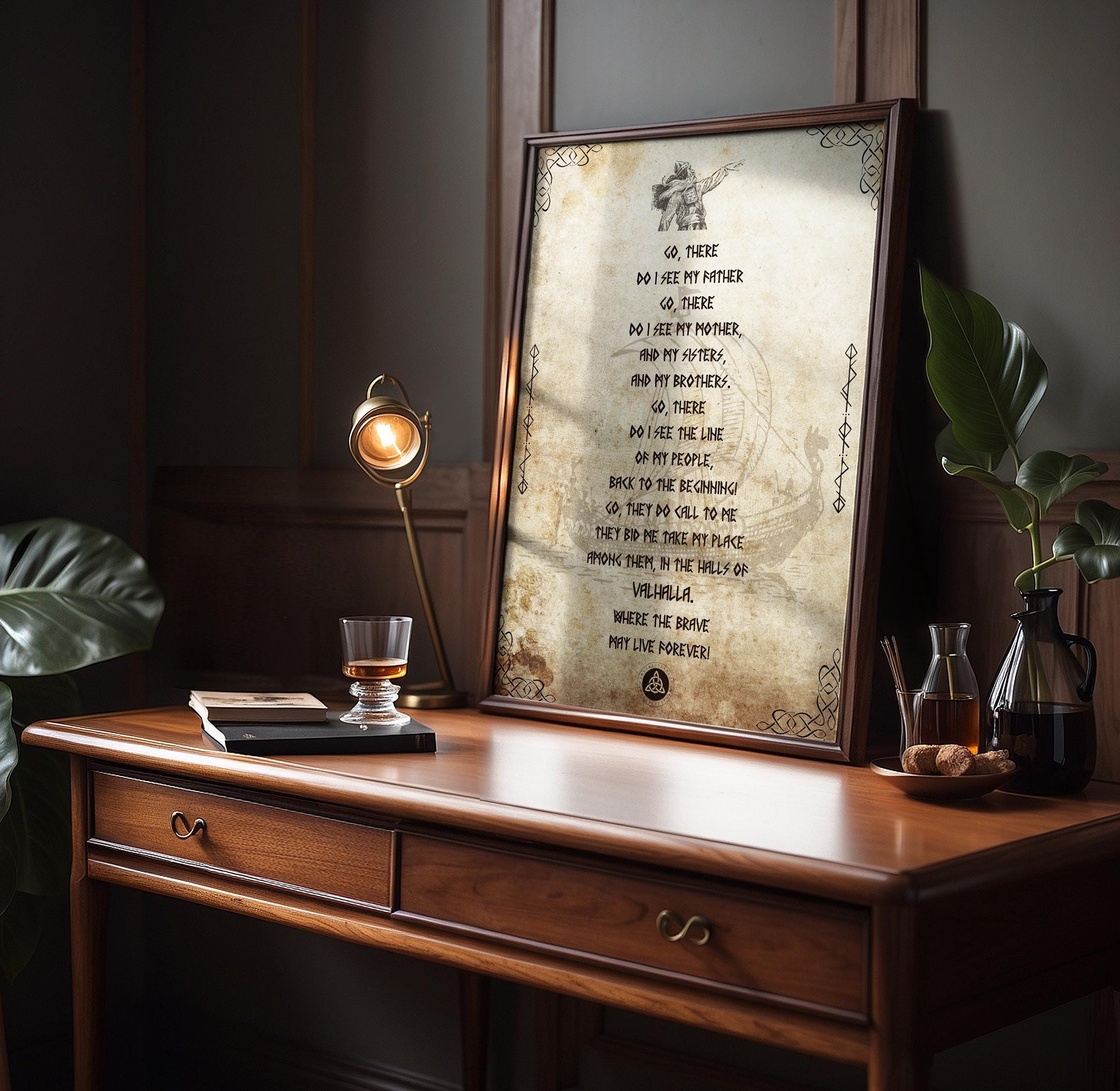 Viking Code Wall Art, Norse Warrior Poster, Viking Prayer Print ...