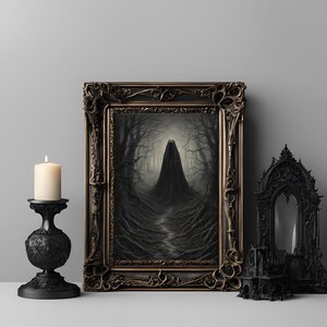 The Shadow Digital Poster, Gothic Wall Decor, Dark Souls Poster, Scary ...