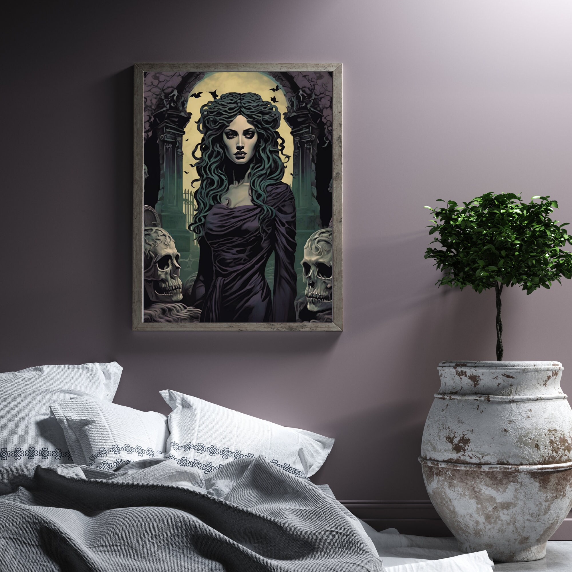 Gothic MEDUSA Digital Download Poster Dark Academia Art Dark Wall Decor ...