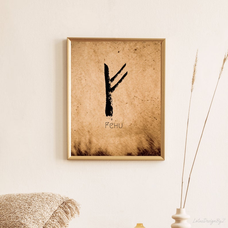 The Viking Compass 2 Piece Poster Vegvisir Norse Mythology Digital ...