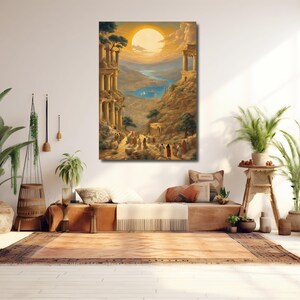 Thebes Greek City Art, Ancient City Wall Art, Greek Mythology Art ...