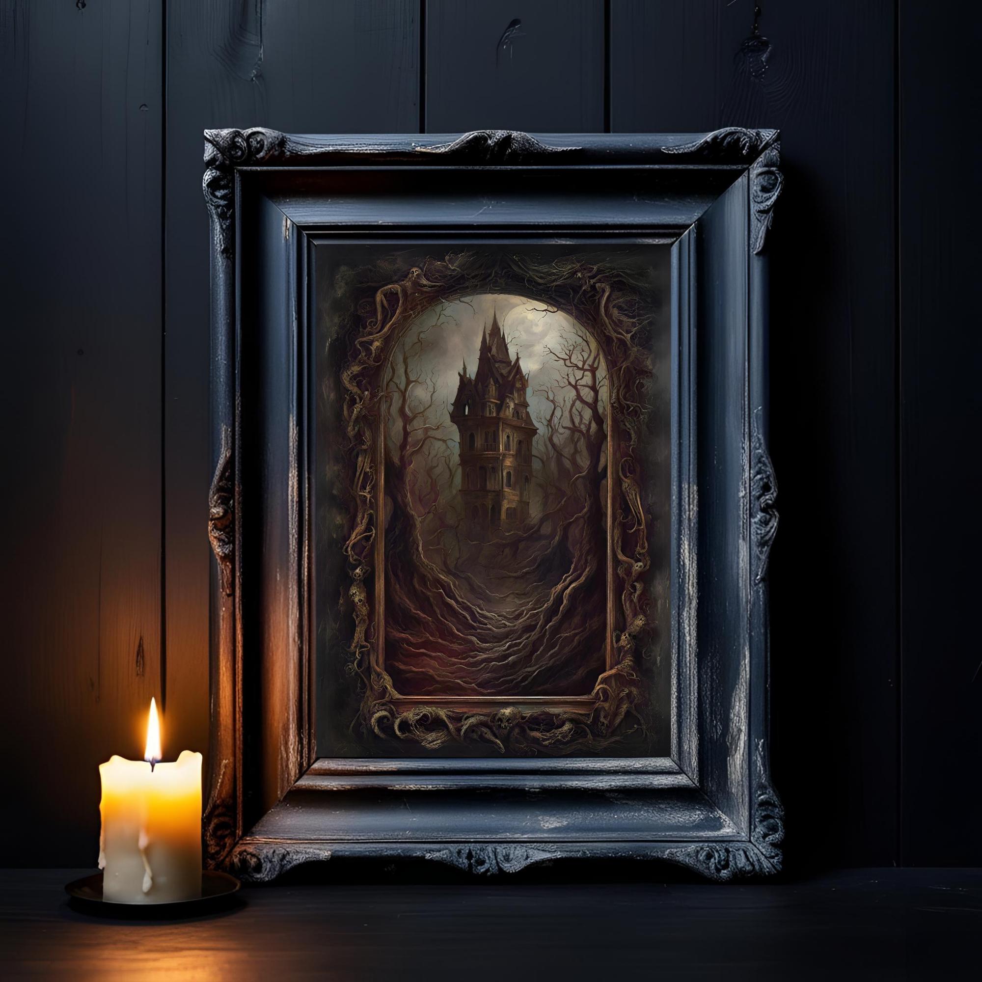 Gothic Castle Art Print, Gothic Castle Poster, Gothic Castle Print ...