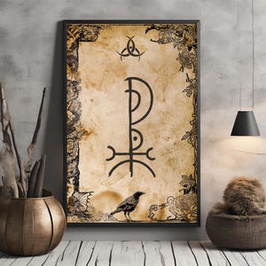 Viking Protection Sigils Digital Poster, Pagan Sigil Art, Sacred Norse ...