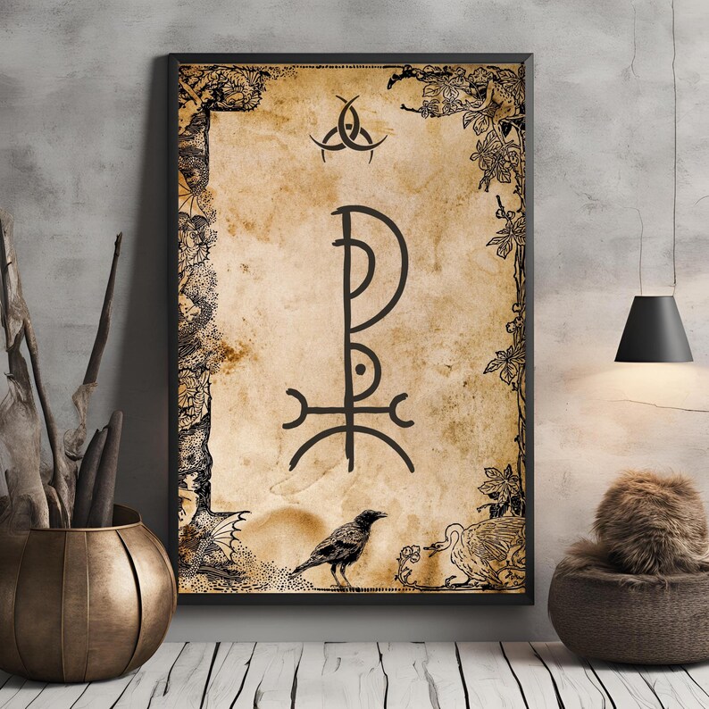 Viking Protection Sigils Digital Poster, Pagan Sigil Art, Sacred Norse ...