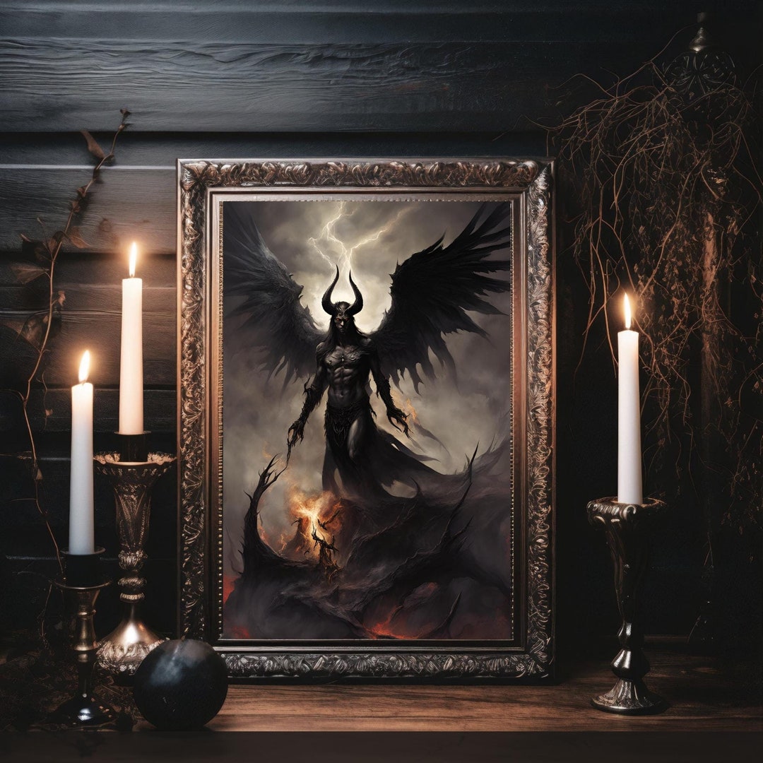 Lucifer Digital Wall Art, Lucifer Painting, Fallen Angel Art, Lucifer Poster, Lucifer Print ...