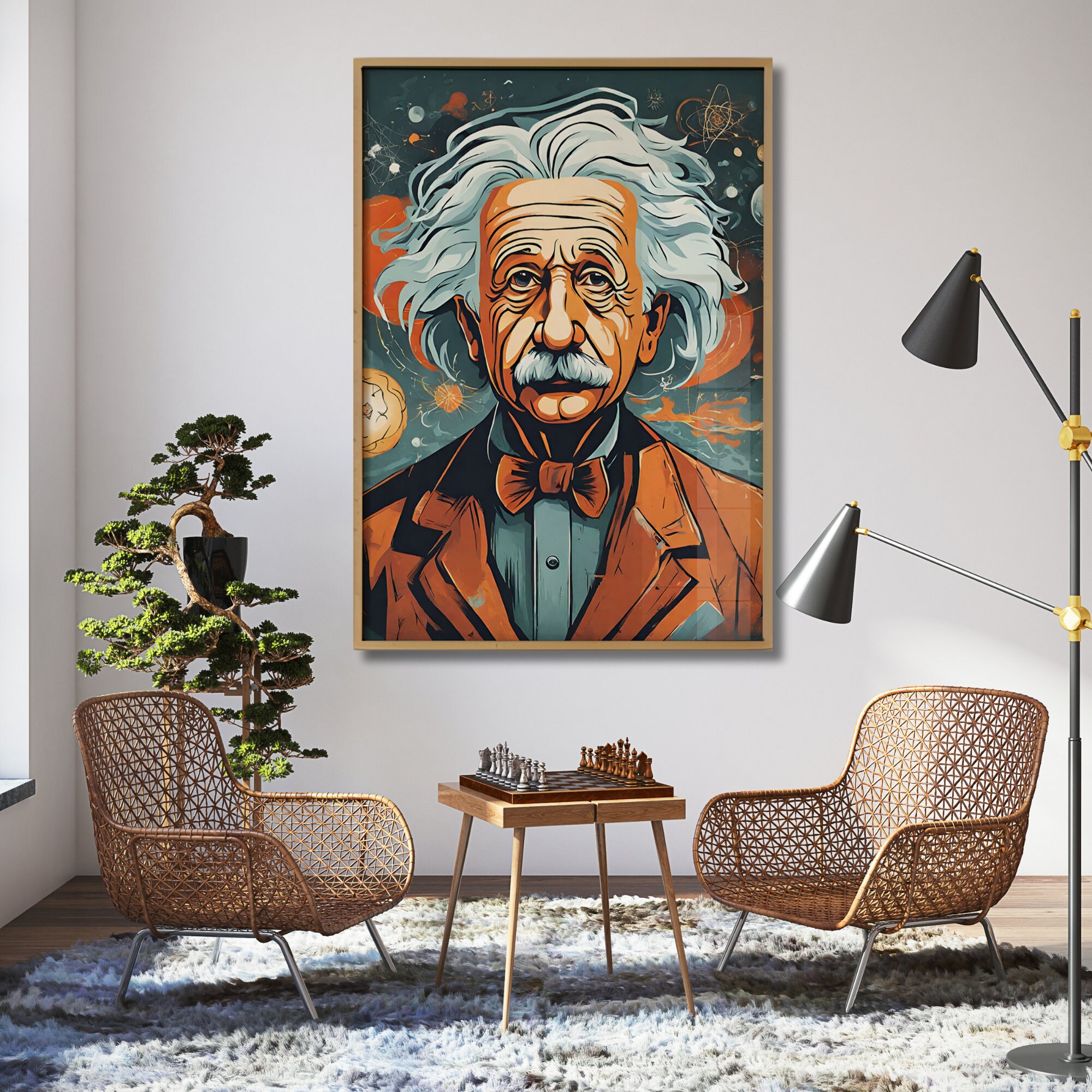 Albert Einstein Printable Art,einstein Poster, Einstein Figure ...