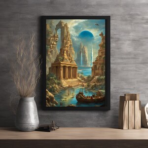 Lemuria & Mu Poster | Lost Continent of the Pacific | Esoteric Art ...