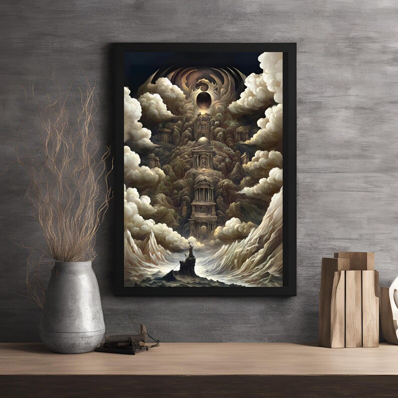 Olympus Tartarus Poster, Greek Mythology Art, Ancient God's Decor ...