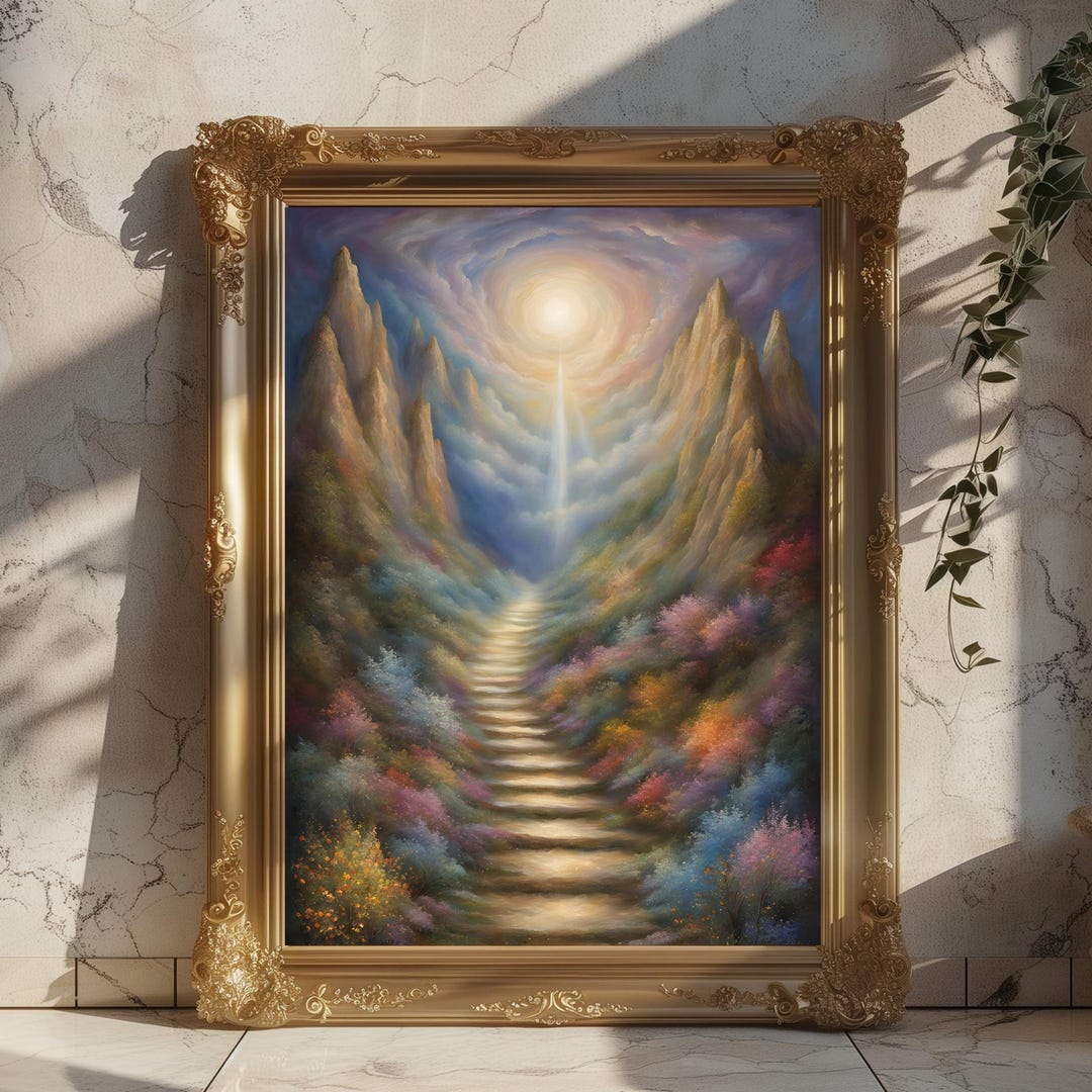 Stairway to Heaven Poster, Way to Heaven Wall Art, God's Kingdom ...