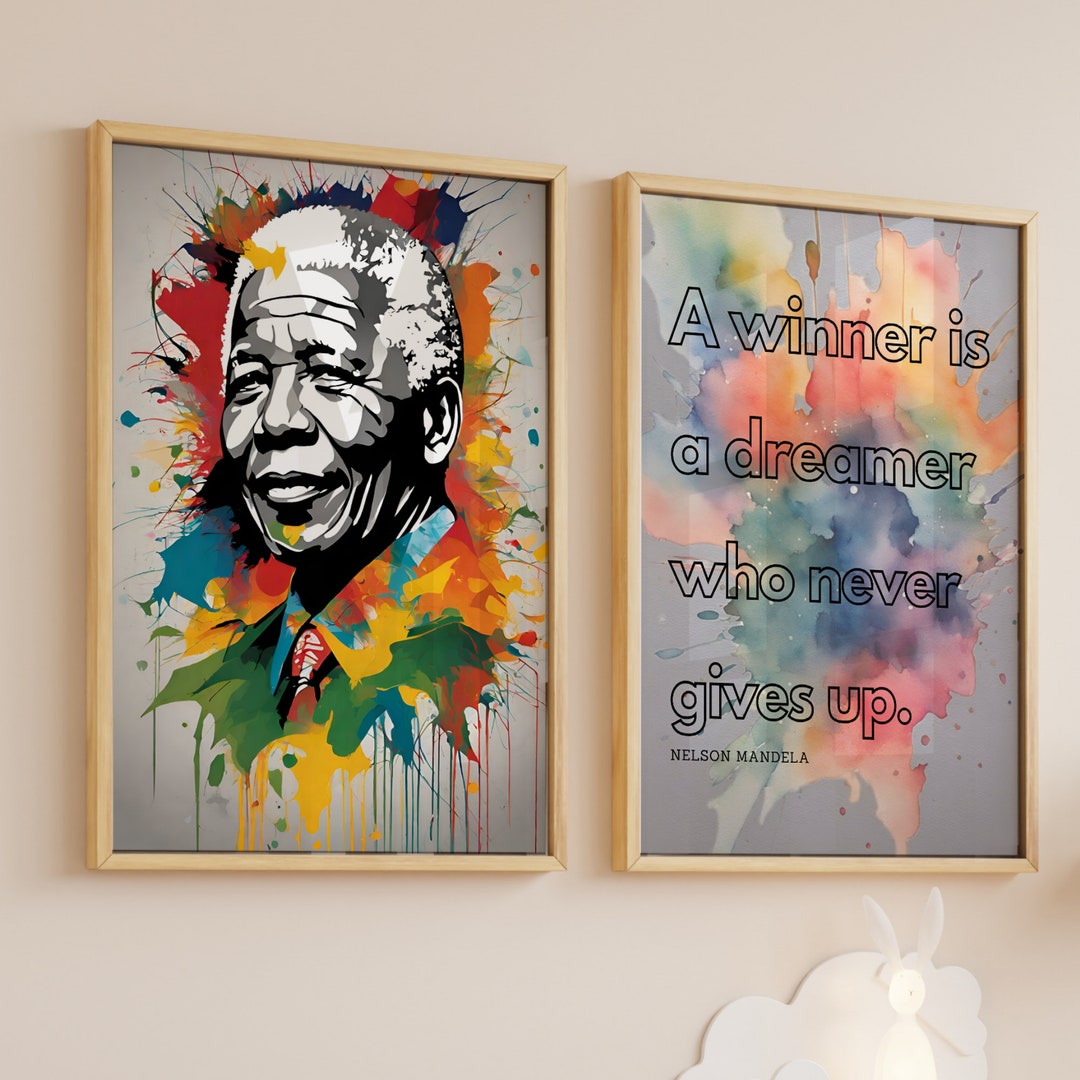 Nelson Mandela Quote Poster, Nelson Mandela Art, Nelson Mandela ...