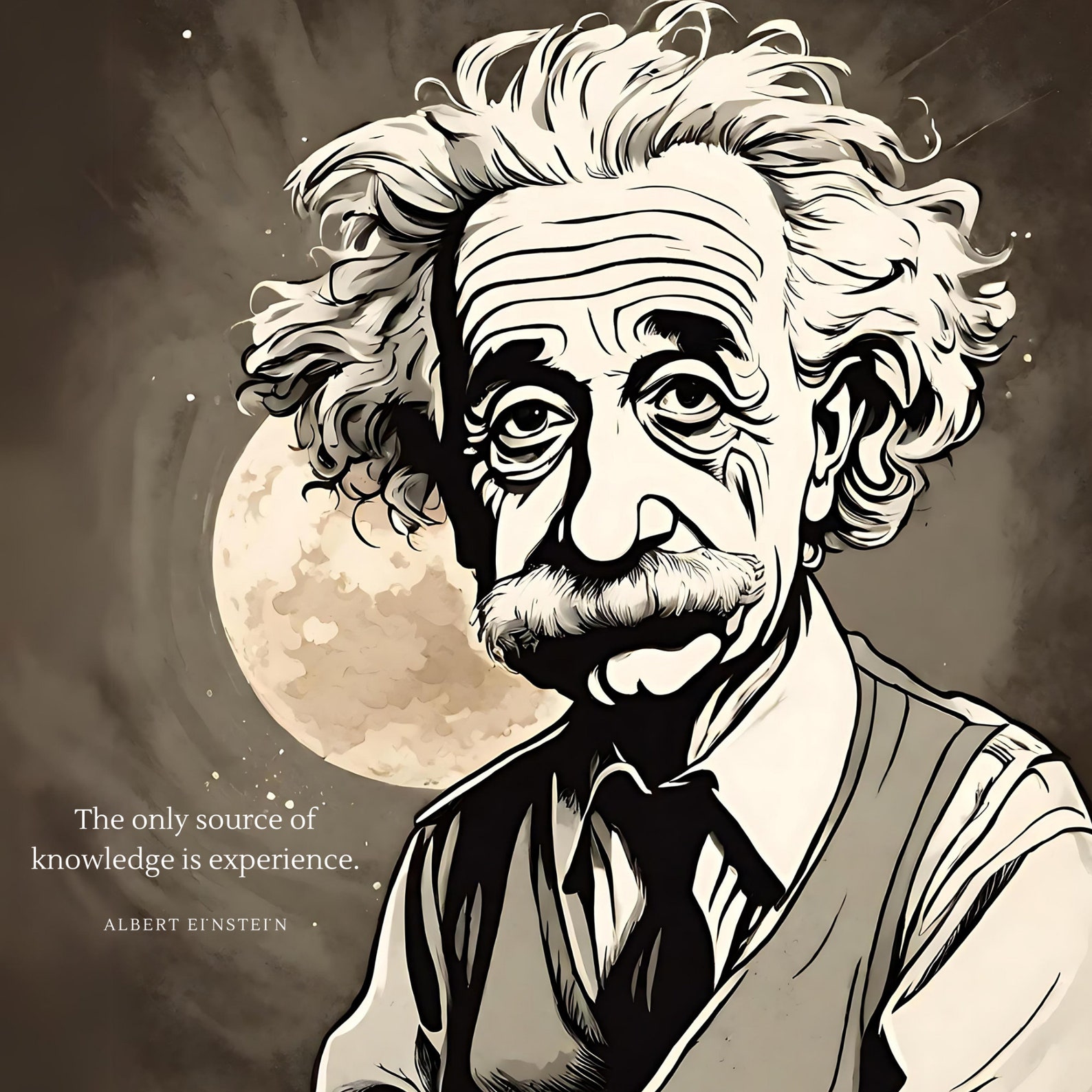 Einstein Quote Vintage Poster, Albert Einstein Famous Quotes, Albert ...
