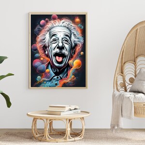 Albert Einstein Surreal Art, Einstein Print, Einstein Decor, Einstein ...