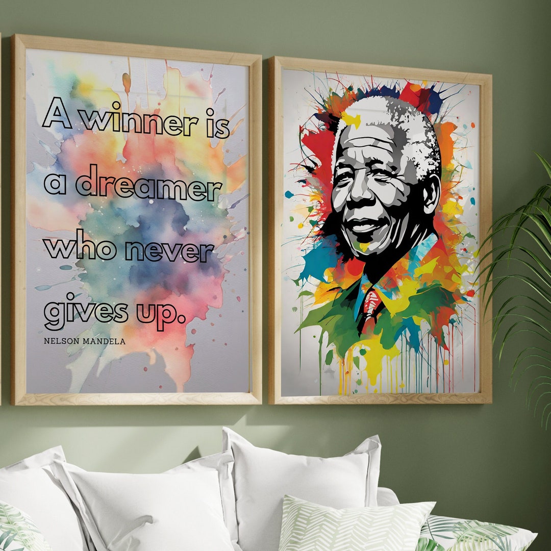 Nelson Mandela Quote Poster, Nelson Mandela Art, Nelson Mandela ...