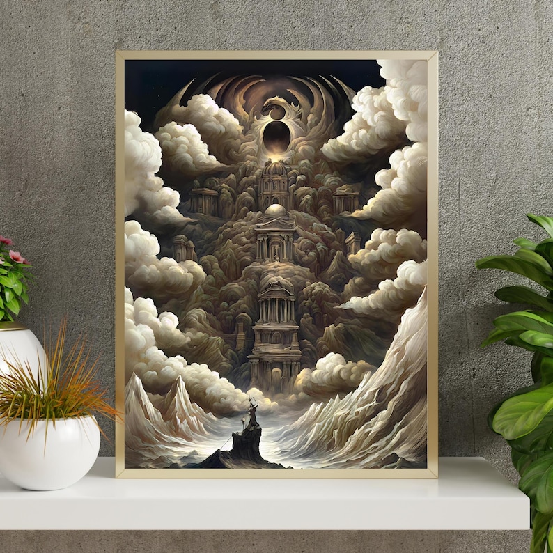 Olympus Tartarus Poster, Greek Mythology Art, Ancient God's Decor ...